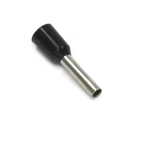 Terminal Elétrico Tubular Simples (Ilhos) Pre-Isolado 1,5mm2 Preto ...